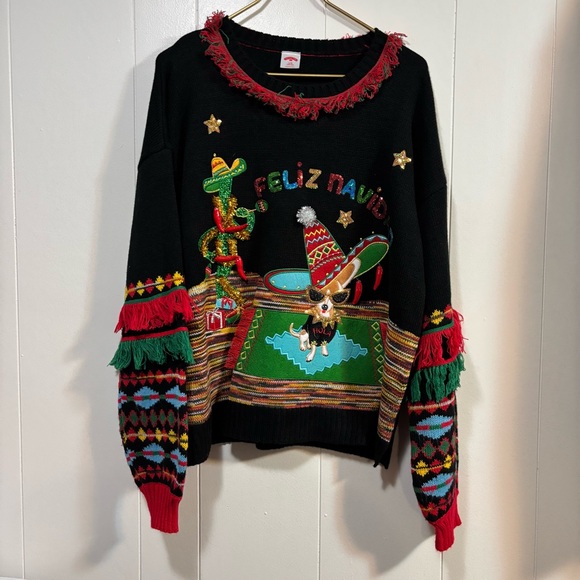 Holiday Time | Sweaters | Holiday Time Feliz Navidad Christmas Sweater ...